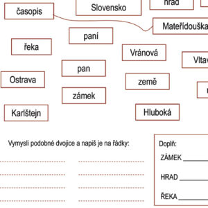 Spojování slov a tvoření vět – Schola ludus